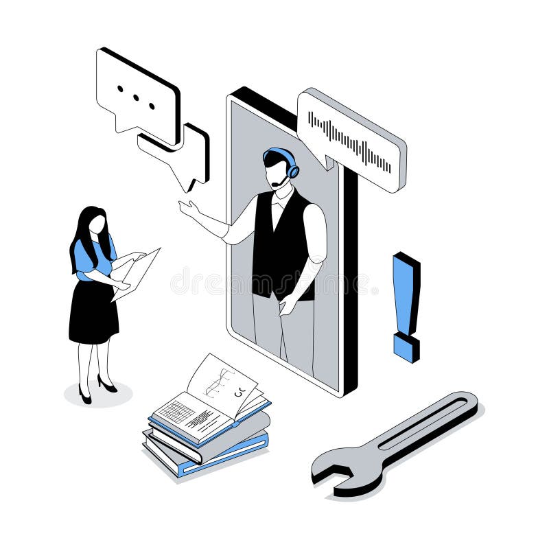 Headset Answer Client Stock Illustrations – 1,849 Headset Answer Client ...