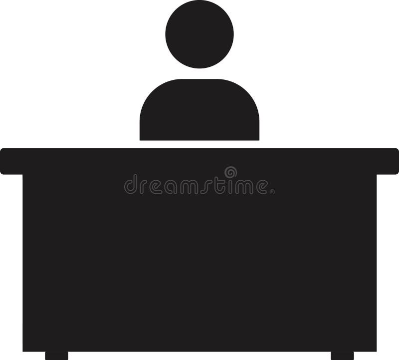 Customer Support, Desk Icon, Customer Desk Icon, Reception Desk Icon ...