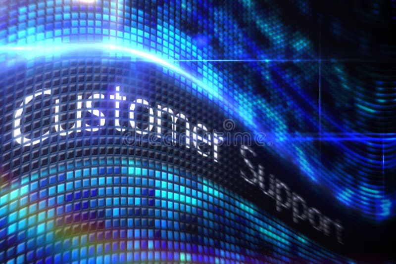 Customer Support on Digital Screen Stock Illustration - Illustration of ...