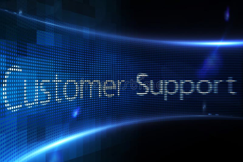 Customer Support on Digital Screen Stock Illustration - Illustration of ...