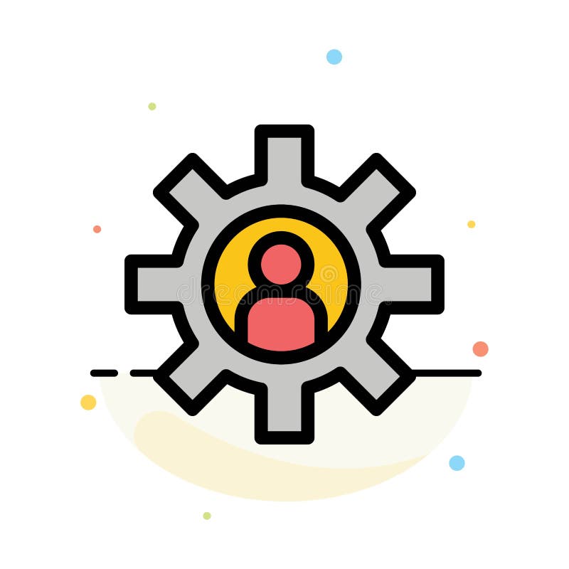 Customer Support, Employee, Service, Support Abstract Flat Color Icon ...