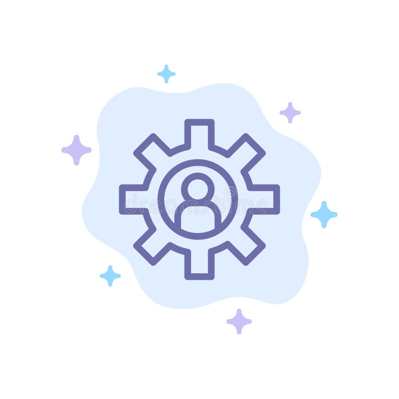 Customer Support, Employee, Service, Support Blue Icon on Abstract ...