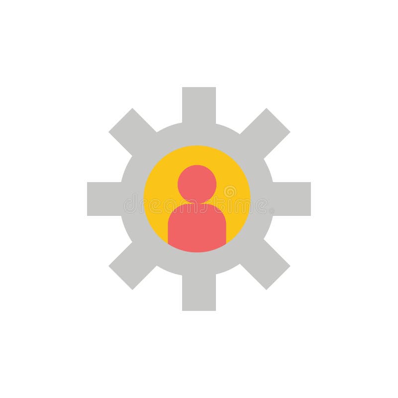 Customer Support, Employee, Service, Support Flat Color Icon. Vector ...