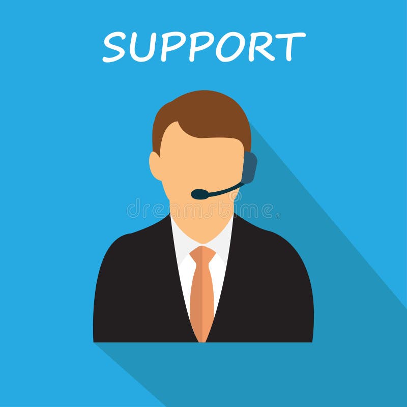 Customer Support Flat Icon for Apps and Websites Stock Vector ...