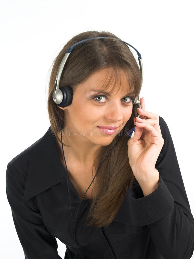 Customer Support Girl stock photo. Image of beautiful - 2127146