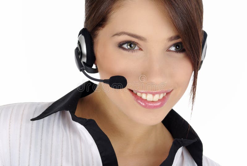 Customer support girl stock photo. Image of helpline, agent - 5604330