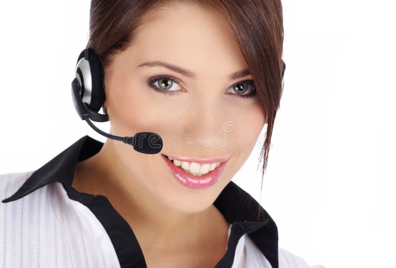 Customer support girl stock photo. Image of representative - 6103472