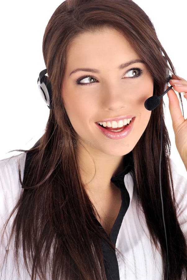 Customer support girl stock photo. Image of beautiful - 6103488