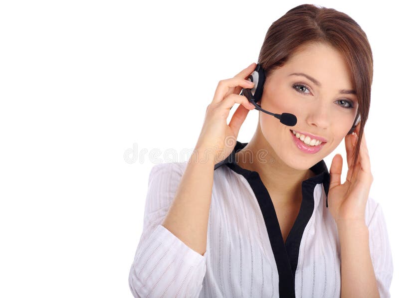 Customer support girl stock image. Image of hotline, contact - 6463499