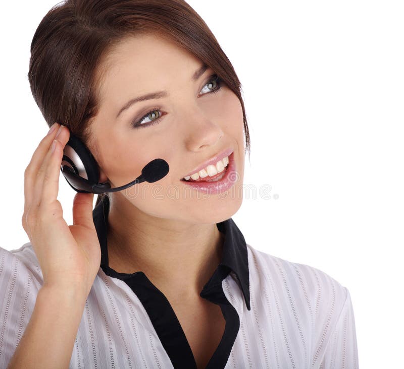 Customer support girl stock photo. Image of hotline, executive - 6735210