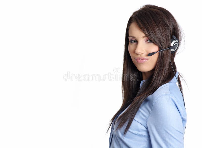 Customer support girl stock image. Image of help, call - 6998523