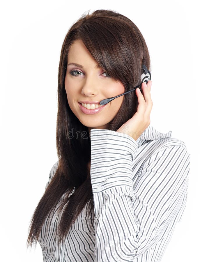Customer support girl stock photo. Image of customer, fresh - 7702220
