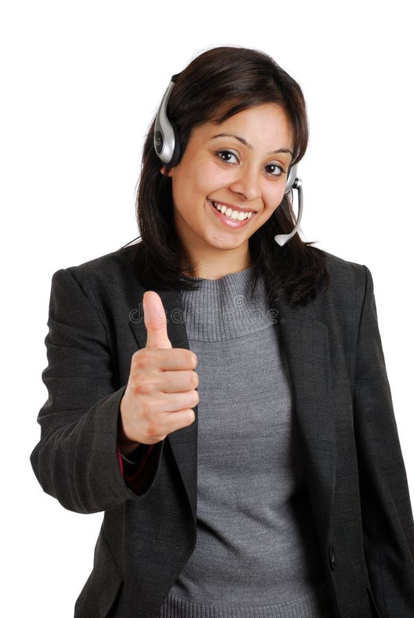 108 Call Center Operator Showing Thumbs Up Sign Stock Photos - Free ...