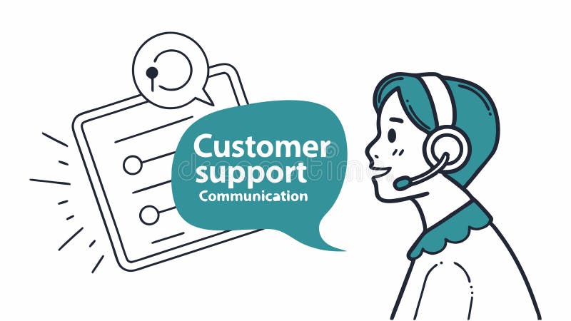 Customer Support, Headset and Communication Icon, Vector Design ...