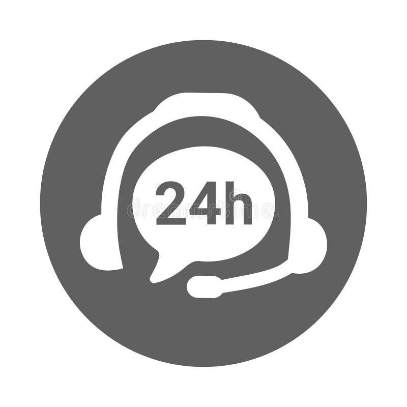 Customer Support, Customer, Help,24 Hours Icon. Gray Vector Sketch ...