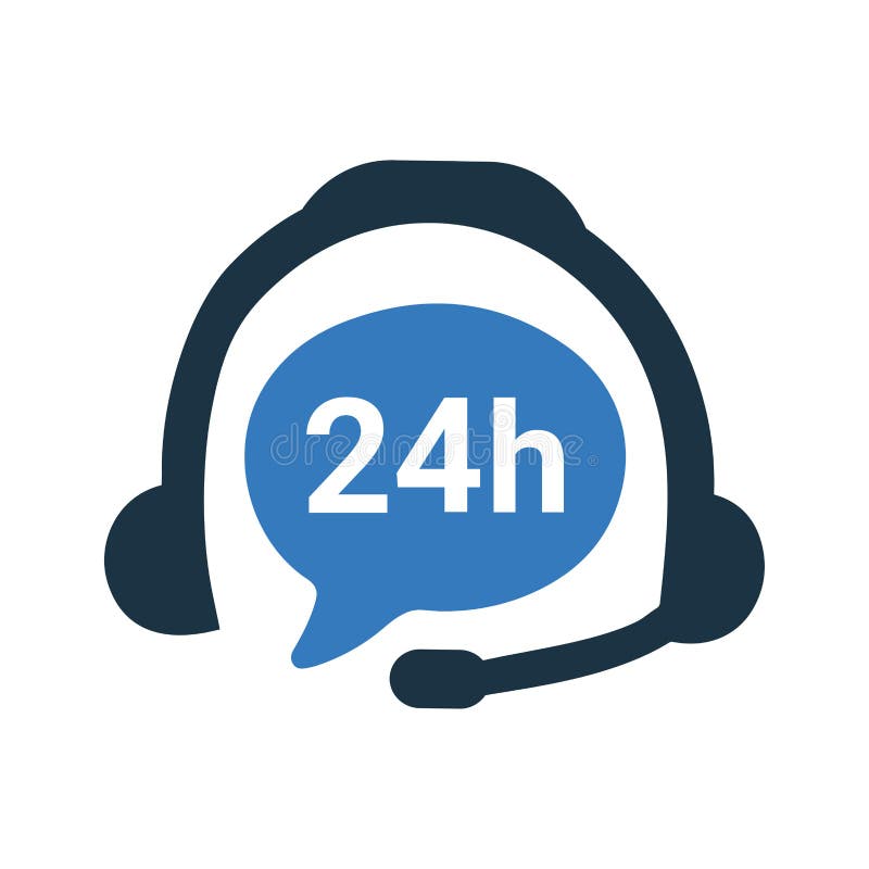 Customer Support, Customer, Help,24 Hours Icon. Simple Flat Design ...