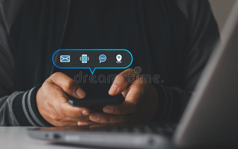 Customer Support Hotline Contact Us People Connection. Businessman ...