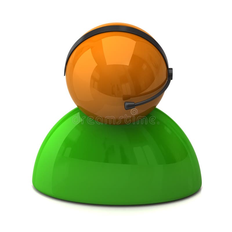 Orange Man Avatar Icon stock illustration. Illustration of orange ...