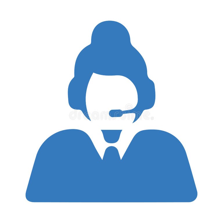 Customer Support Icon / Blue Vector Stock Vector - Illustration of ...