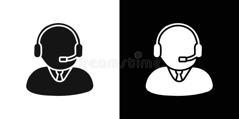 Customer Support Icon Flat Line Illustration Stock Vector ...