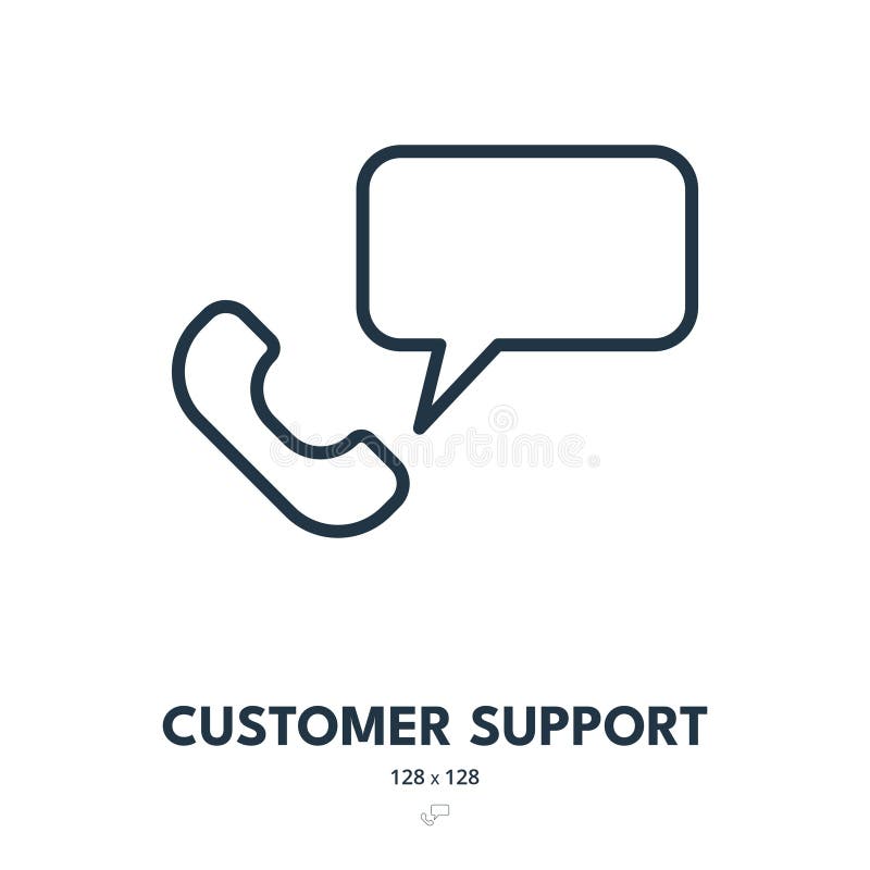 Customer Support Icon. Help, Assistance, Operator. Editable Stroke ...