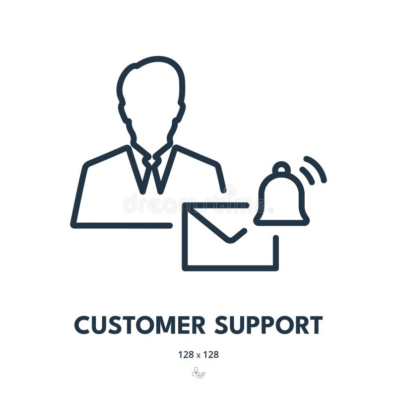 Customer Support Icon. Help, Assistant, Consultation. Editable Stroke ...