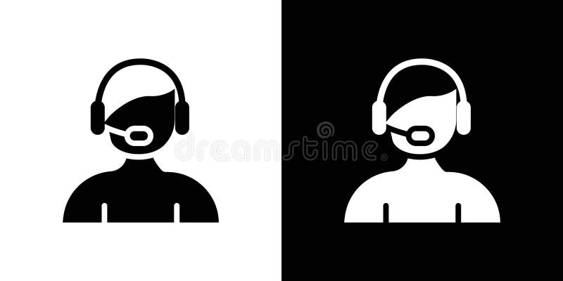 Customer Support Icon Logo Set Vector Stock Vector - Illustration of ...