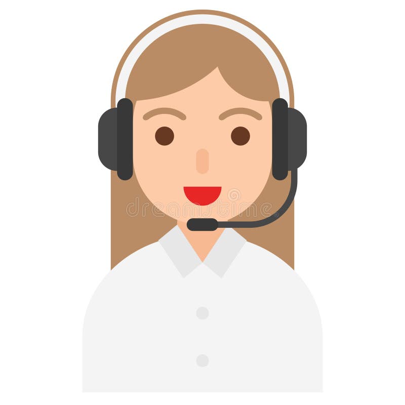 Customer Support Icon, Profession and Job Vector Illustration Stock ...