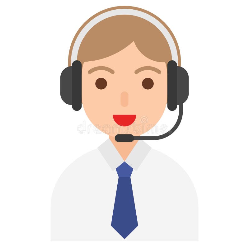 Customer Support Icon, Profession and Job Vector Illustration Stock ...
