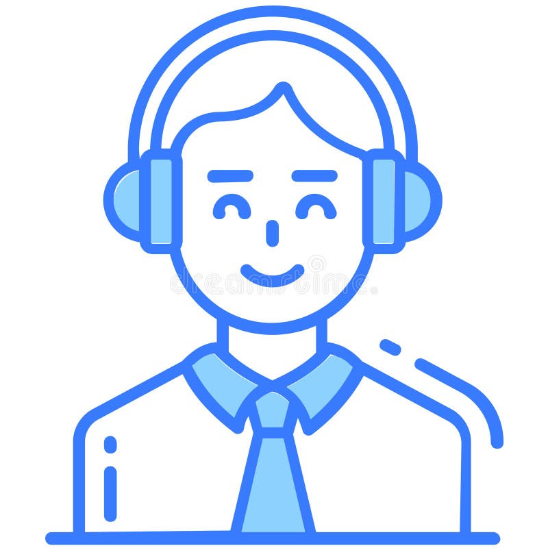 Customer Support Icon, Single Avatar Vector Illustration Stock Vector ...
