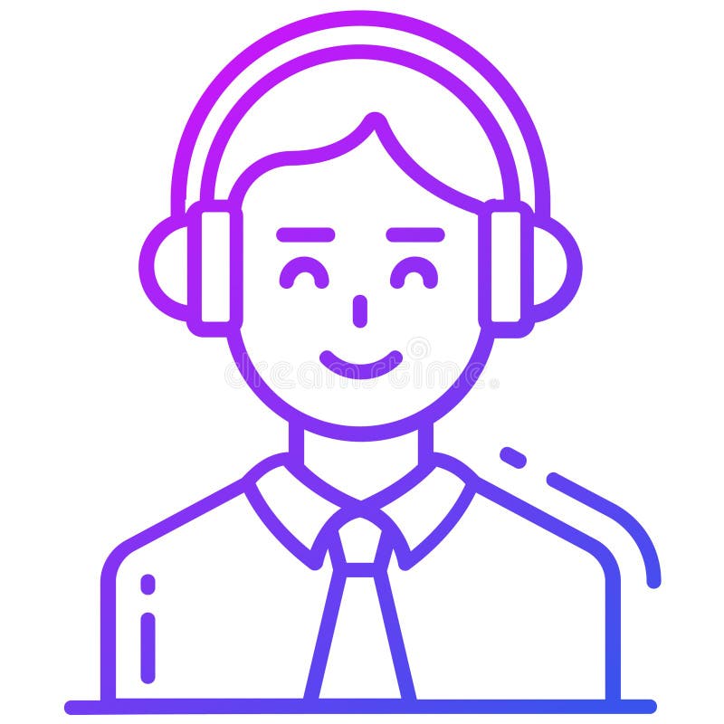 Customer Support Icon, Single Avatar Vector Illustration Stock Vector ...