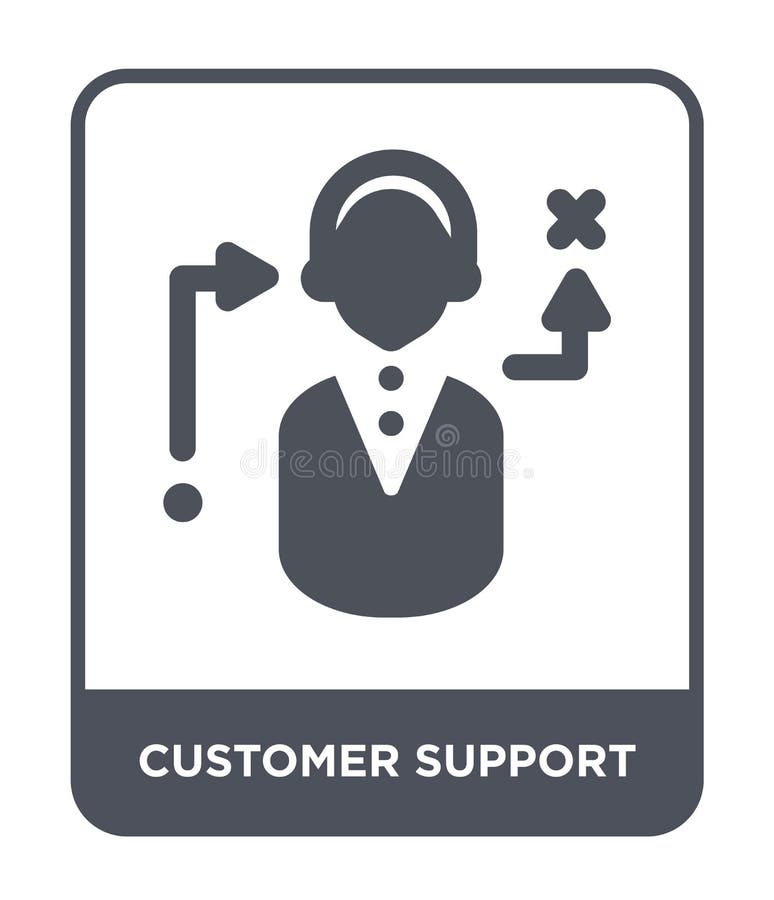Customer Support Icon in Trendy Design Style. Customer Support Icon ...