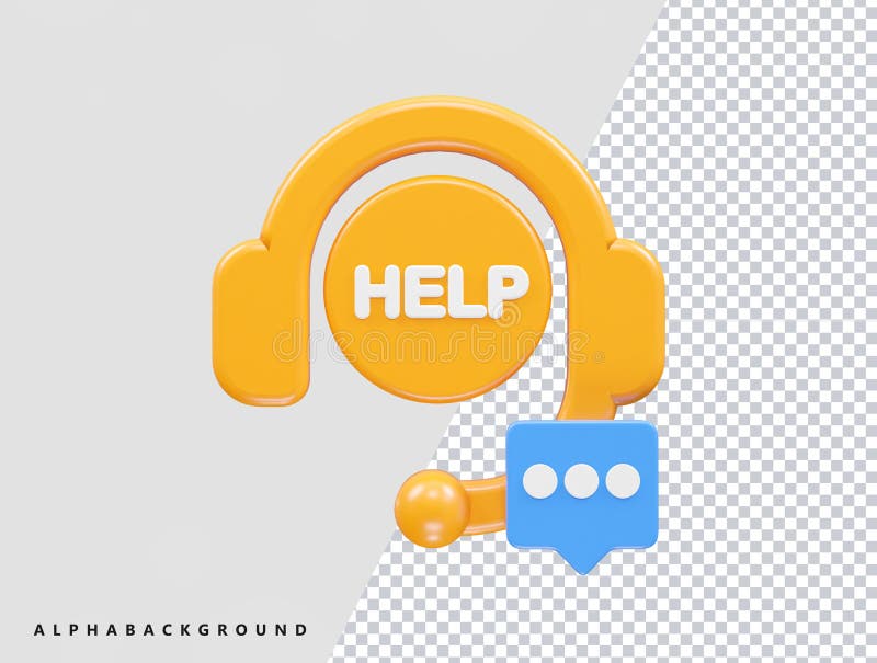 Customer Support Icon Vector Illustration Element 3d Rendering ...