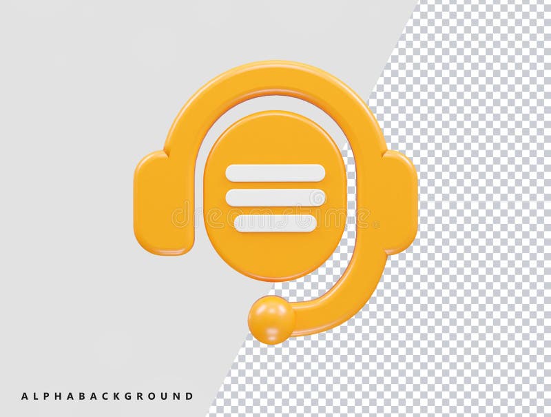 Customer Support Icon Vector Illustration Element 3d Rendering ...