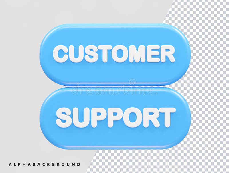 Customer Support Icon Vector Illustration Element 3d Rendering ...