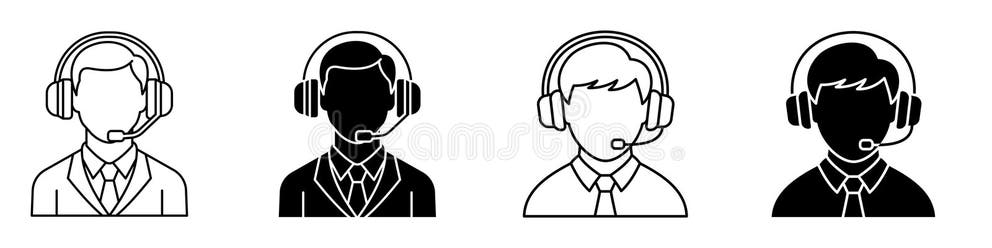 Customer Support Icon Vector Stock Vector - Illustration of customer ...
