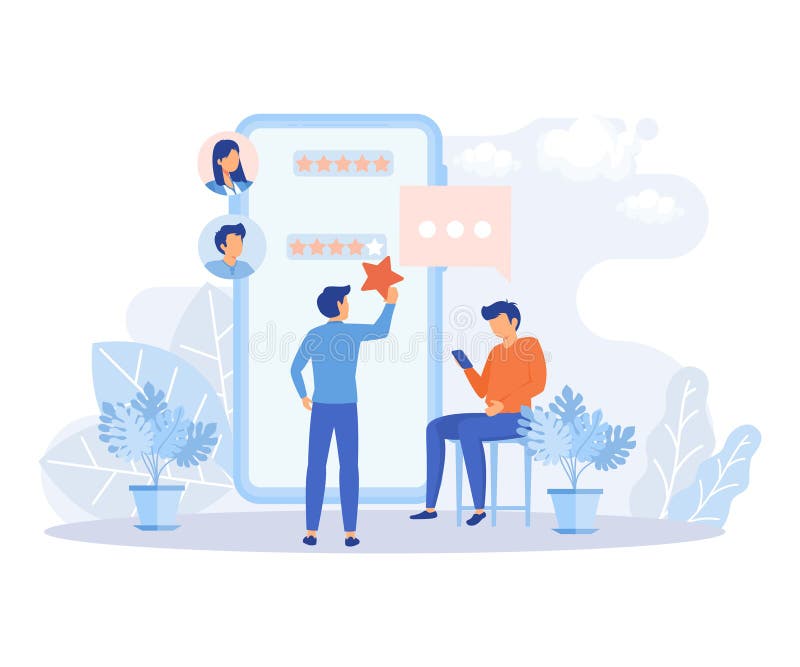 Customer Support Illustration Set. Characters Asking a Questions ...