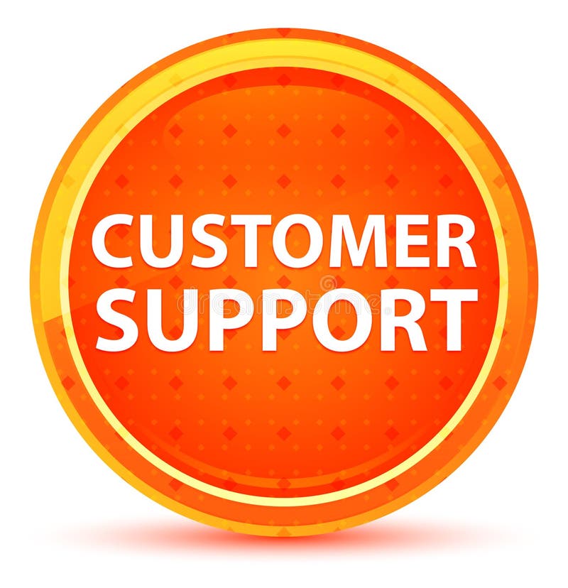 Customer Support Natural Orange Round Button Stock Illustration ...
