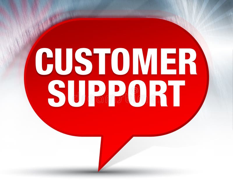 Customer Support Red Bubble Background Stock Illustration ...