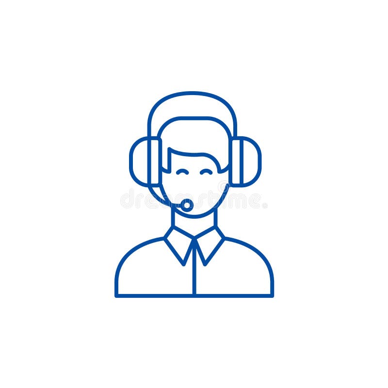 Customer Support Line Icon Concept. Customer Support Flat Vector Symbol ...