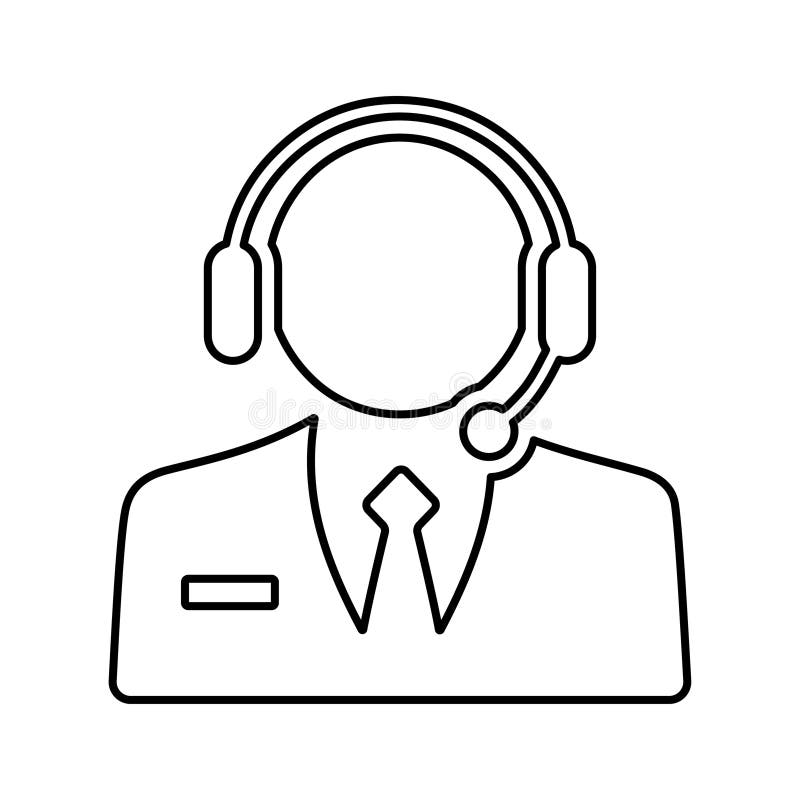 Customer Support Line Icon. Outline Design Stock Illustration ...