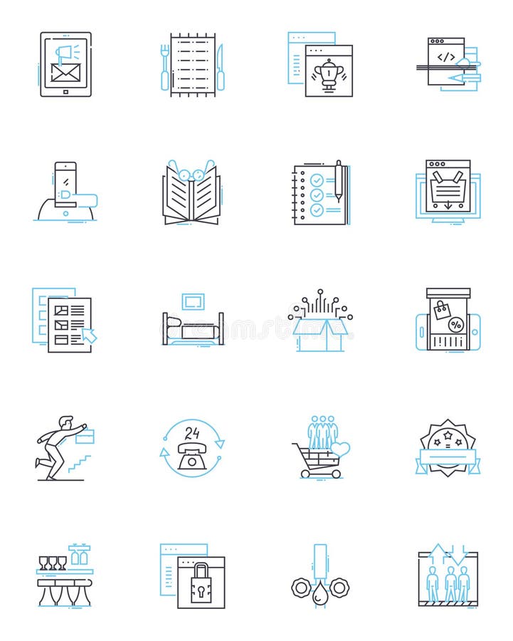 Customer Support Linear Icons Set. Empathy, Resolution, Patience ...