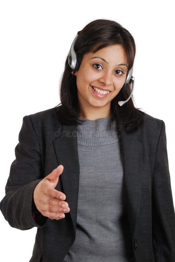 Customer Support Offering Handshake Stock Image - Image of professional ...