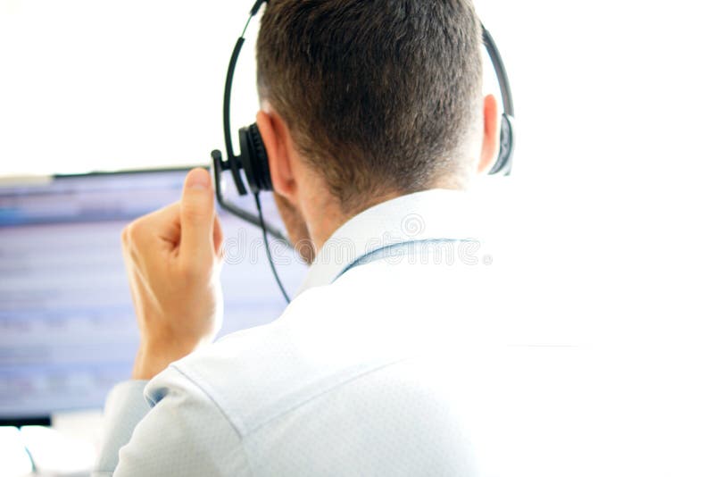 Customer Support Operator in the Call Center. Stock Photo - Image of ...