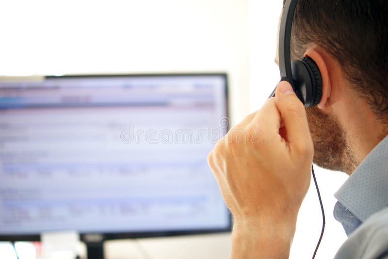 Customer Support Operator in the Call Center. Stock Photo - Image of ...