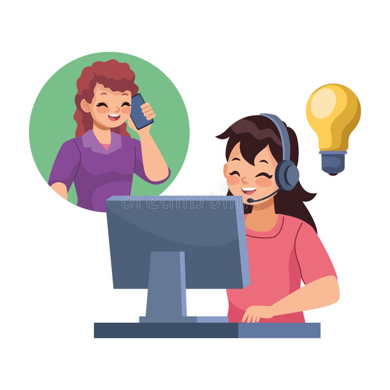 Customer support operator stock vector. Illustration of agent - 311568511