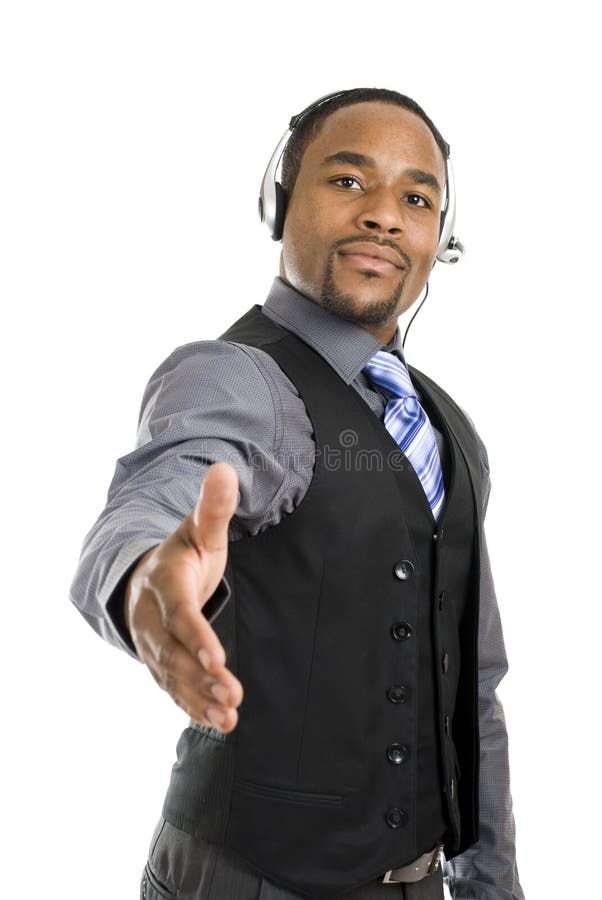 Customer Support Operator Handshake Stock Image - Image of ...