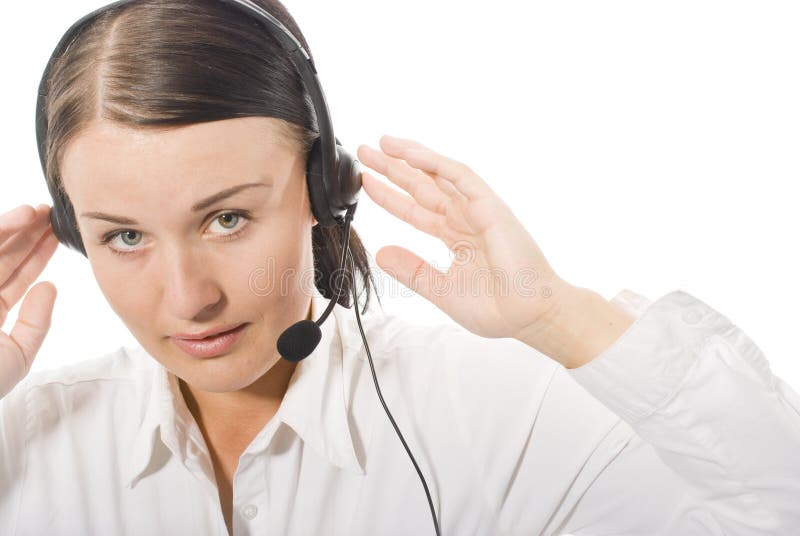 Customer Support Operator Woman in an Office Stock Photo - Image of ...