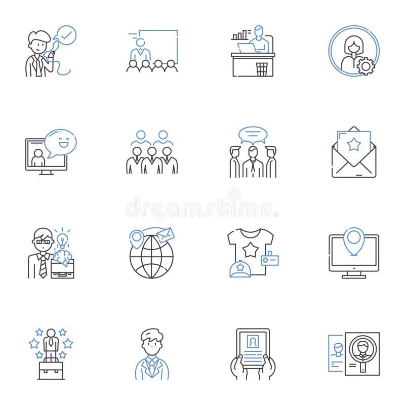 Customer Support Line Icons Collection. Resolution, Empathy ...