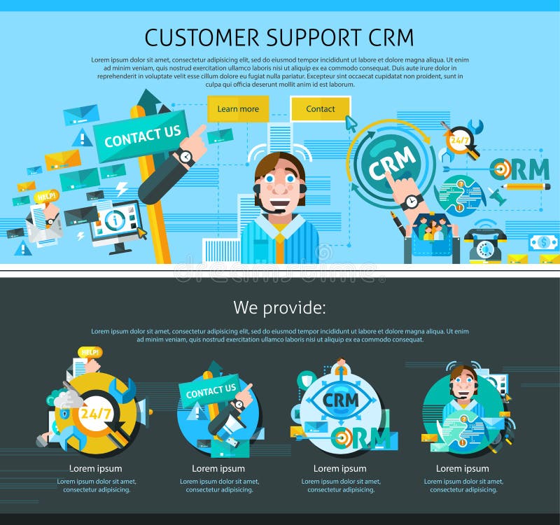Customer Support Page Design Stock Vector - Illustration of idea ...